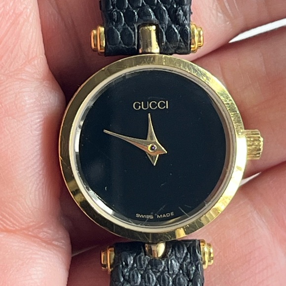 Gucci | Accessories | Gucci 200l Black Vintage Stacked Case Ladies ...